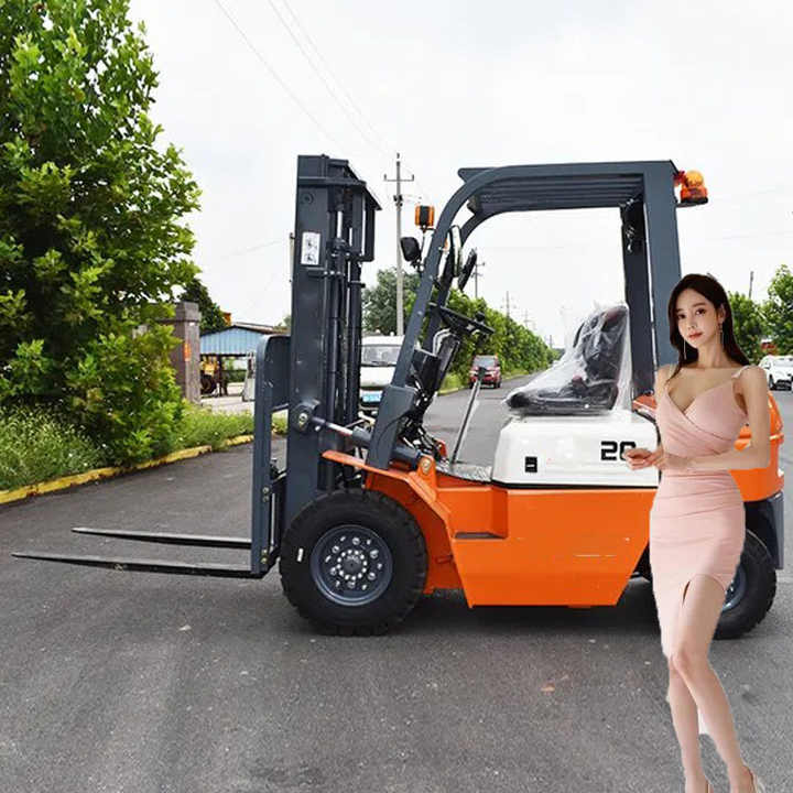 6 Ton Diesel Forklift Wrapper Robot Turntable No Limit Pallet Lenth ...