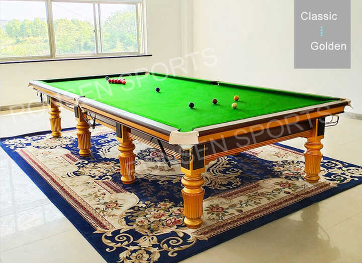 Solid Oak Wood 12ft Snooker Table 45mm Slate International Standard ...