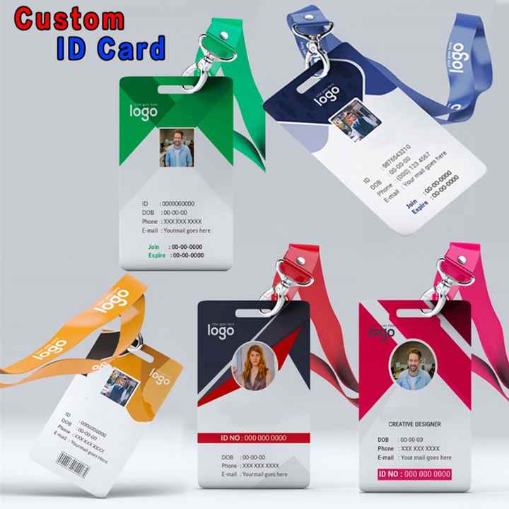 Lanyard With Logo Custom and Card Custom Logo Retractable Work Id Badge ...