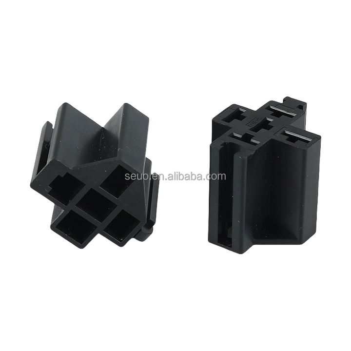 Auto 12V 5 Pin Relay Socket 5 Pin Black Connector with Terminals ...