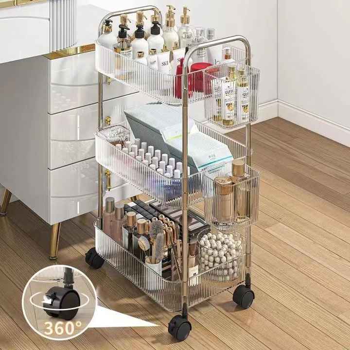 Light Luxury Household Movable Floor Storage Rack Multi-layer Storage ...