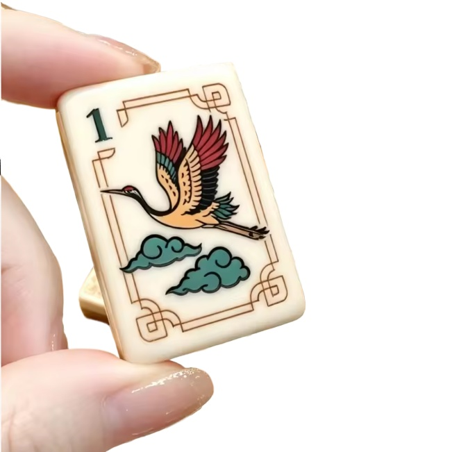 Luxury Chinese Mahjong Game Set 166 Acrylic Tiles Foldable Board with ...