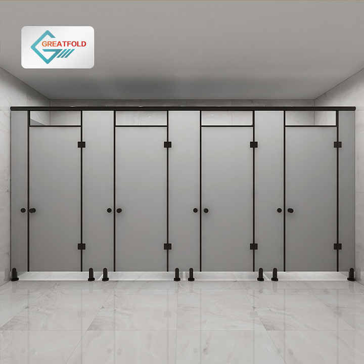 Wood Like Color HPL Board Toilet Cubicles - Durable & Stylish