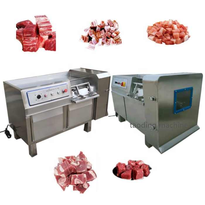 Melbourne bacon frozen Meat Cube Cutting Machine conveyor Steak Slicer ...