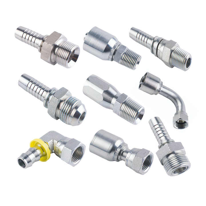 Stainless Steel Hydraulic Fittings Jic/Bsp/Bspt/Npt/Metric/Orfs/Sae Carbon Steel Hydraulic Hose ...
