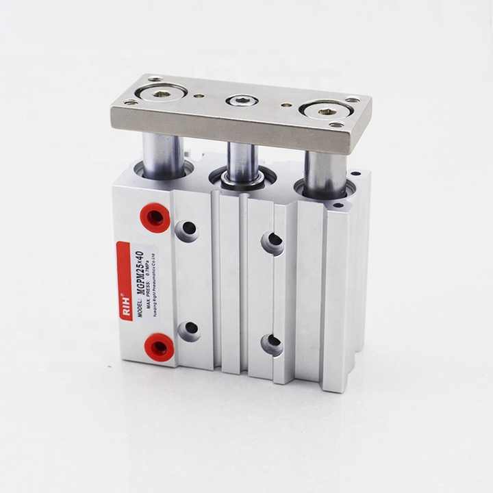 SMC 3 Position Pneumatic Guide Rod Air Cylinder - Double Action ...