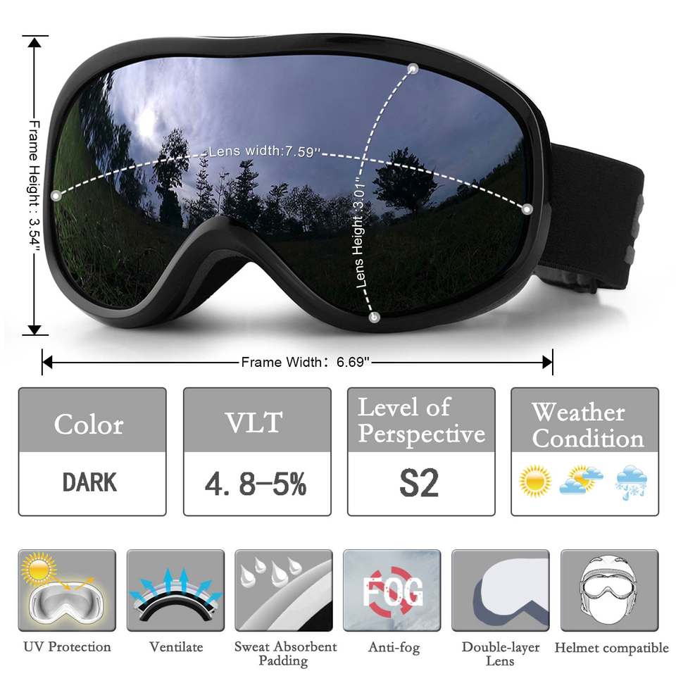 2026 Best Selling Ski Goggles Anti-Reflective Optical Polarized ...