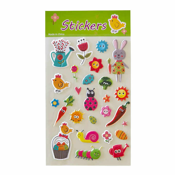Custom Cute Cartoon 3D Bubble Sticker Puffy PVC Stickers for Kids Craft ...