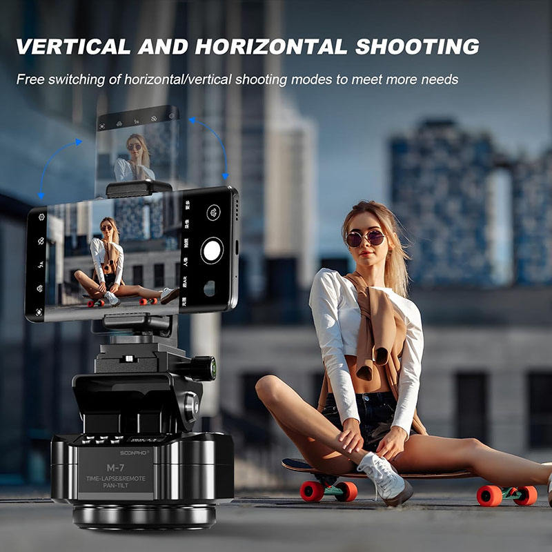 M7 Motorized Rotating Panoramic Tripod Head for DSLR Cameras