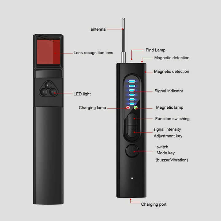 Portable X13 Camera Detector Mini Spy Hidden Camera Signal Detector ...