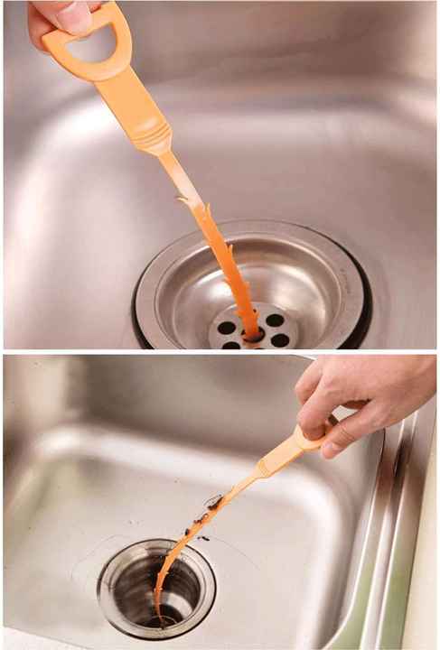 63 Inch Drain Snake Hair Drain Clog Remover Tool Flexible Grabber Claw ...