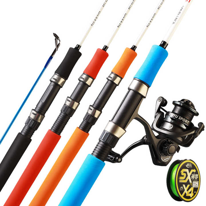 Palmer 1.5m 1.8m Ice Fishing Rods and Reel Combo M Power Solid Tip ...