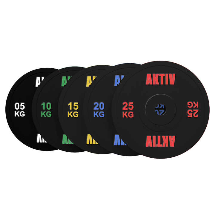 AKTIV Rubber Bumper Plates Strength Training Competition Customizable ...