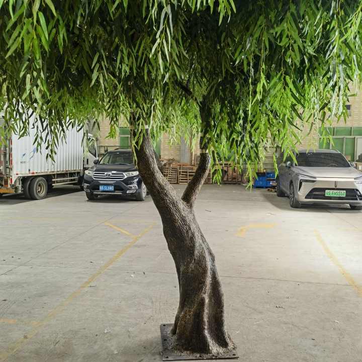 Custom 4m Giant Natural Looking Fiberglass Fake Willow Tree