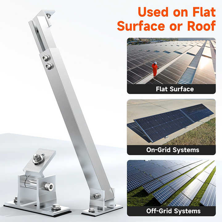 Adjustable Solar Wall Racking System PV Wall Tilt Mount 10KW Solar ...