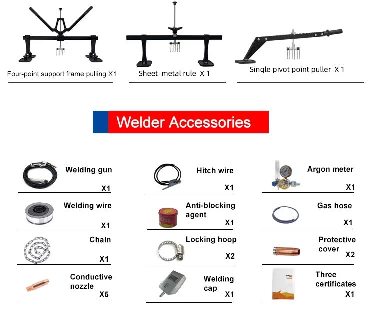 F95ES+F6100+MIG250 Auto Repair Body Shop Equipment Kit with Spot ...