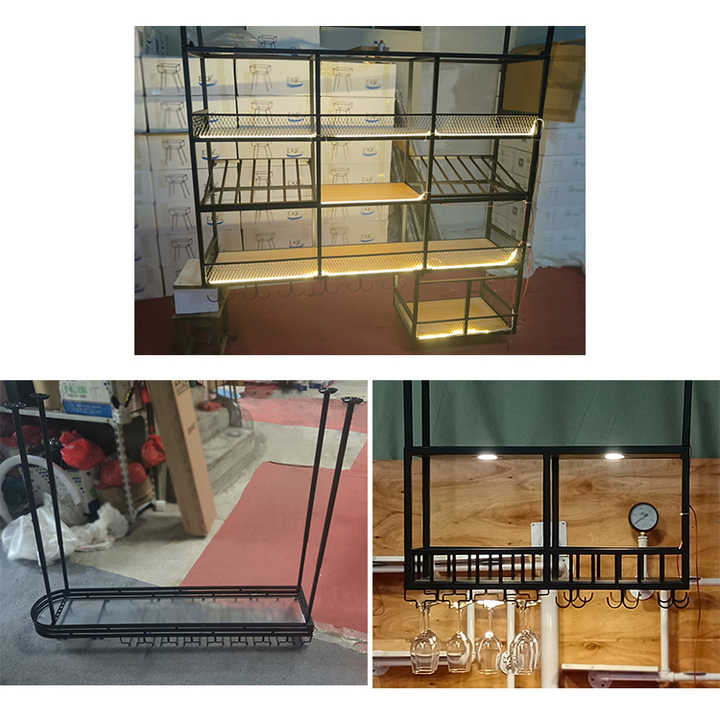 Customized Bar Counter Top Wine Glass Storage Racks