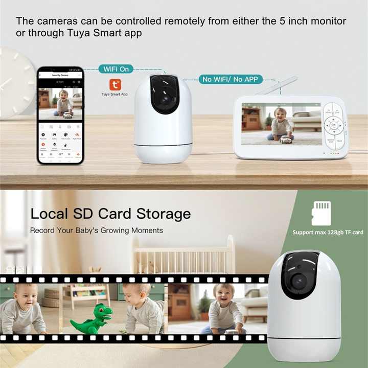 2025 New Trending 5000mAh Battery Tuya 5 Inch 1080P Upgraded Smart WiFi ...