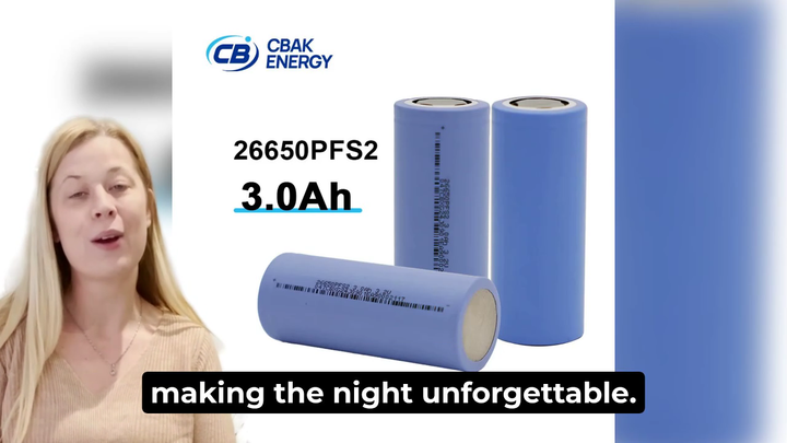 CBAK IFR 26650PFS2 3.2V 3000mAh LiFePO4 Rechargeable Battery 15C ...