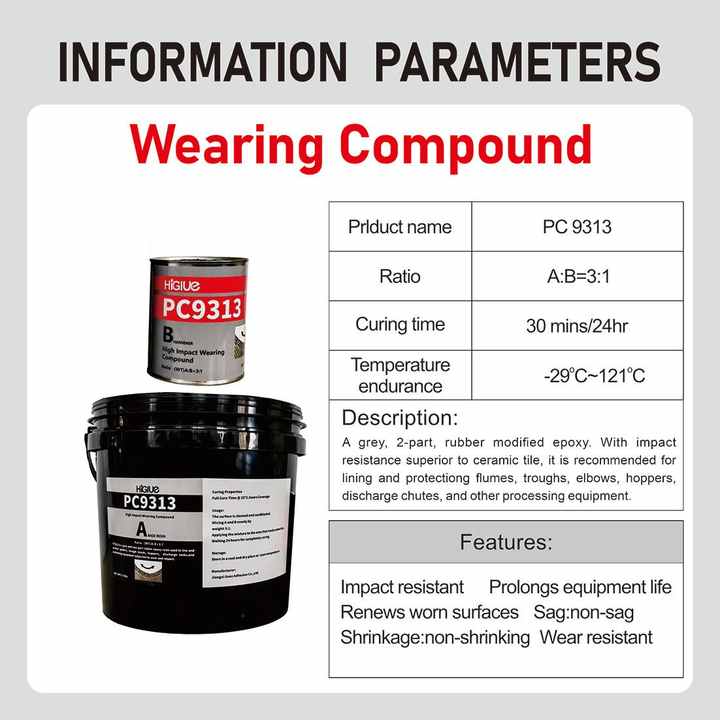 PC9313 Industrial Two Part Rubber Modified Epoxy Adhesive Impact-Resistant Coating for ...