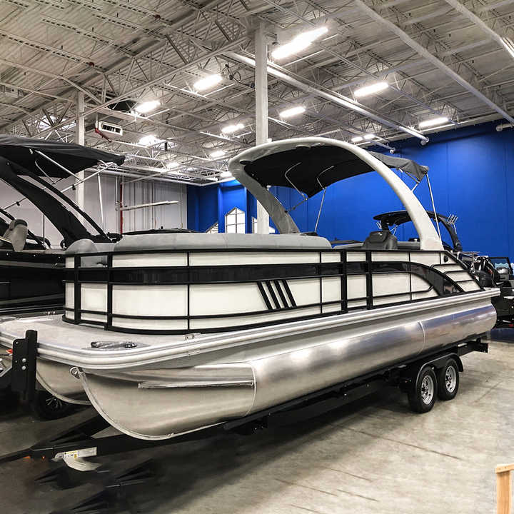 Big Discount Kinocean Party Catamaran Pontoon Boat for Drifting with Motor