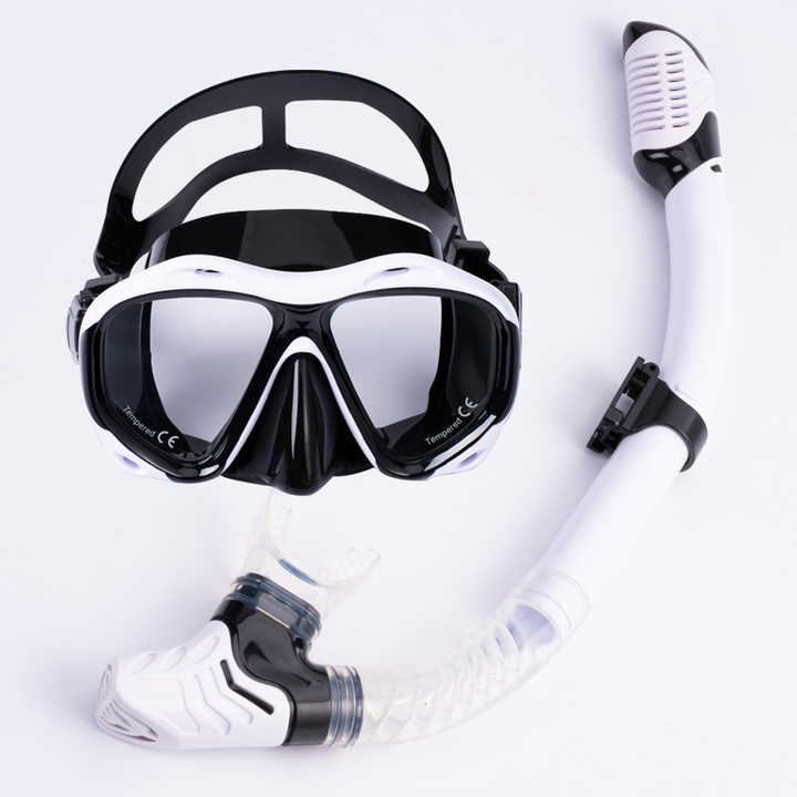180 Degree Panoramic View Diving Mask - Anti-Fog Snorkel Set