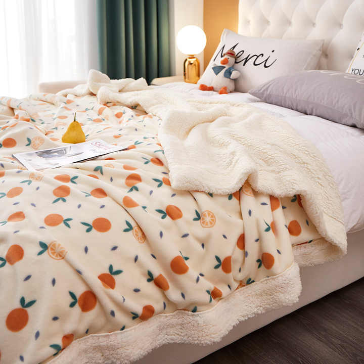 Super Soft Printed 100% Polyester Blanket Mink Faux Fur Flannel Fleece ...