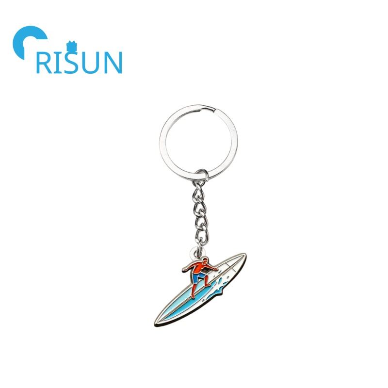 Personalized Metal Enamel Surf Board Surfing Llavero Keyring Water ...