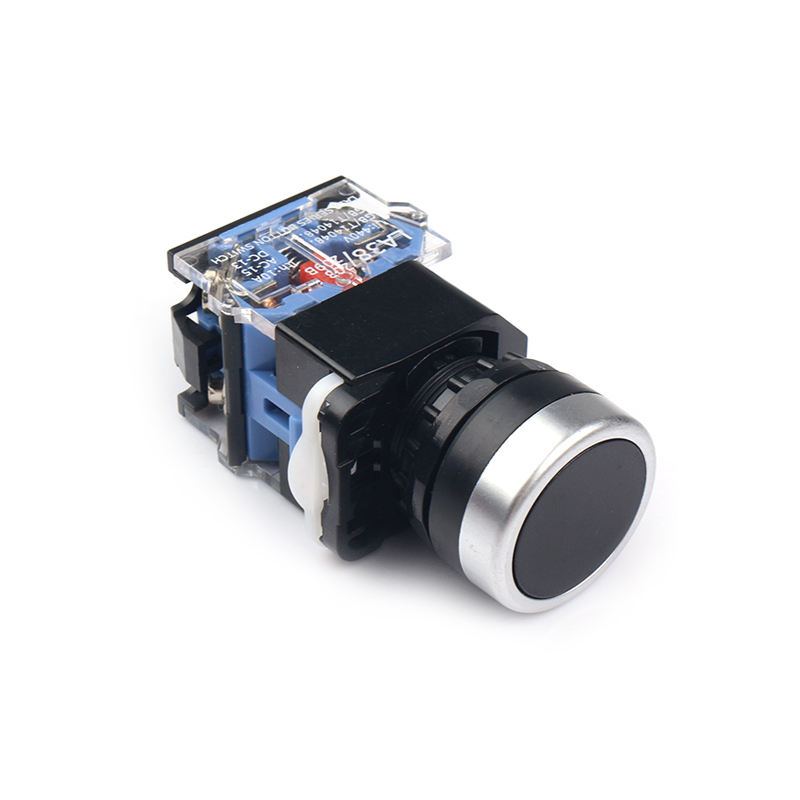 LA38 Series 22mm Black Head Push Button Switch Momentary Contact Max ...