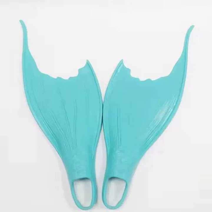 New Mermaid Style Double Webbed Diving Fins Long Foot Rubber Swimming ...