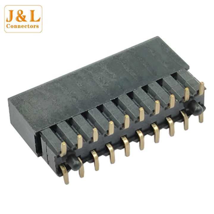 0.8mm Pitch 2x10 Pin 20 Circuits Male Header SMT Right Angle