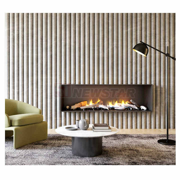 New Trend Travertine Fluted Tile Fireplace Surrounds Fluted Terrazzo ...