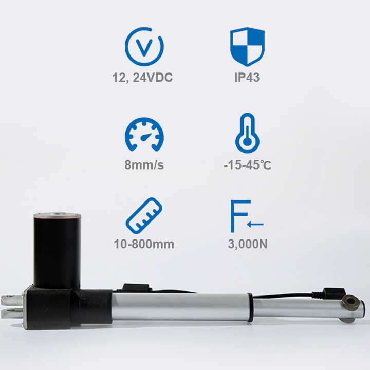 PrimoPal Low Cost 12V 24V 800mm Electric Regulating Feedback "500mm ...