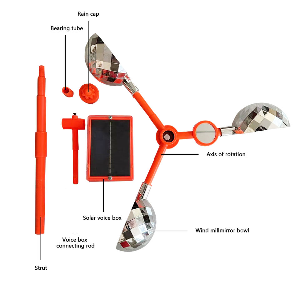 Outdoor Bird Deterrent Dispeller Anti Pigeon Rotate 360 Degrees Light ...