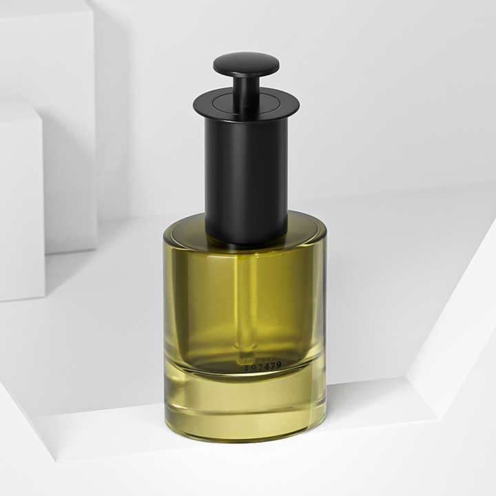 30ml Deep Red Translucent Oval Glass Bottle for Skin Care