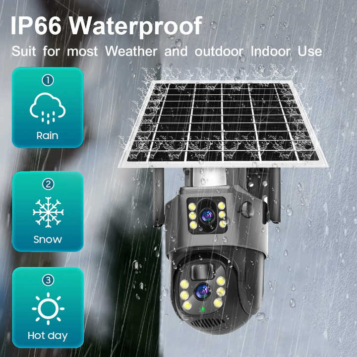 8MP 4G Dual Lens Solar Camera - Waterproof & Night Vision