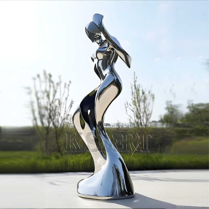 Stainless Steel Outdoor Street Giant Metal Figure Statue Creative ...