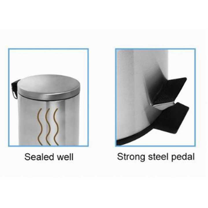 Decorative Commercial Cleanroom Stainless Steel Dustbin