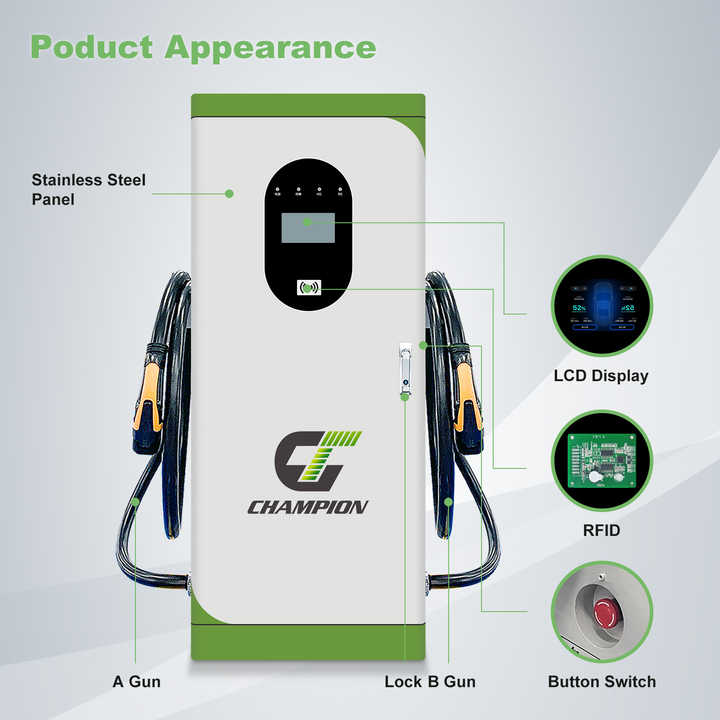 Floor-mounted Commercial Ev Dc Fast Charger GBT Standard Ev Charging Station 60kw 80kw 120kw ...