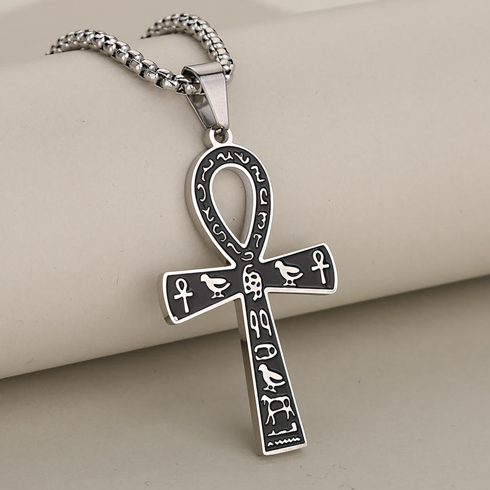 Religious Christian Jewelry Gold Jesus Cross Necklace Stainless Steel ...