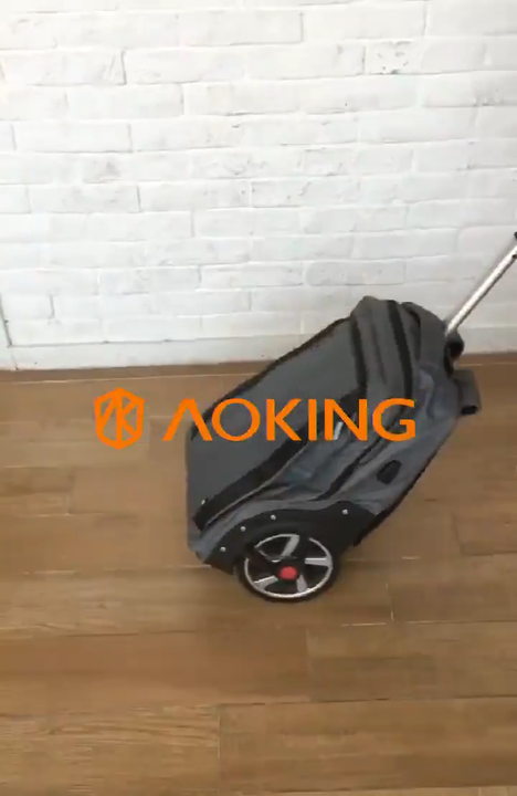 Customizable 50L large capacity men business travel wheeled backpack trolley wheel rolling ...