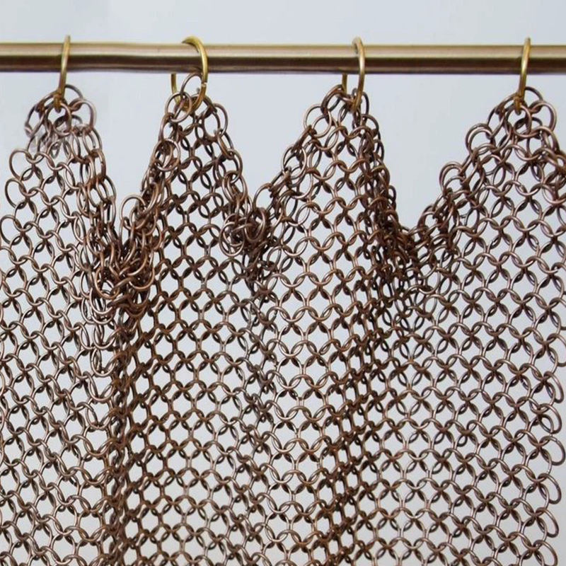 316 Stainless Steel Woven Chainmail Mesh Curtain with Cutting & Welding ...