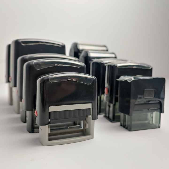 Multi Sizes Automatic Custom Logo Self Inking Stamp Office Rubber Self ...