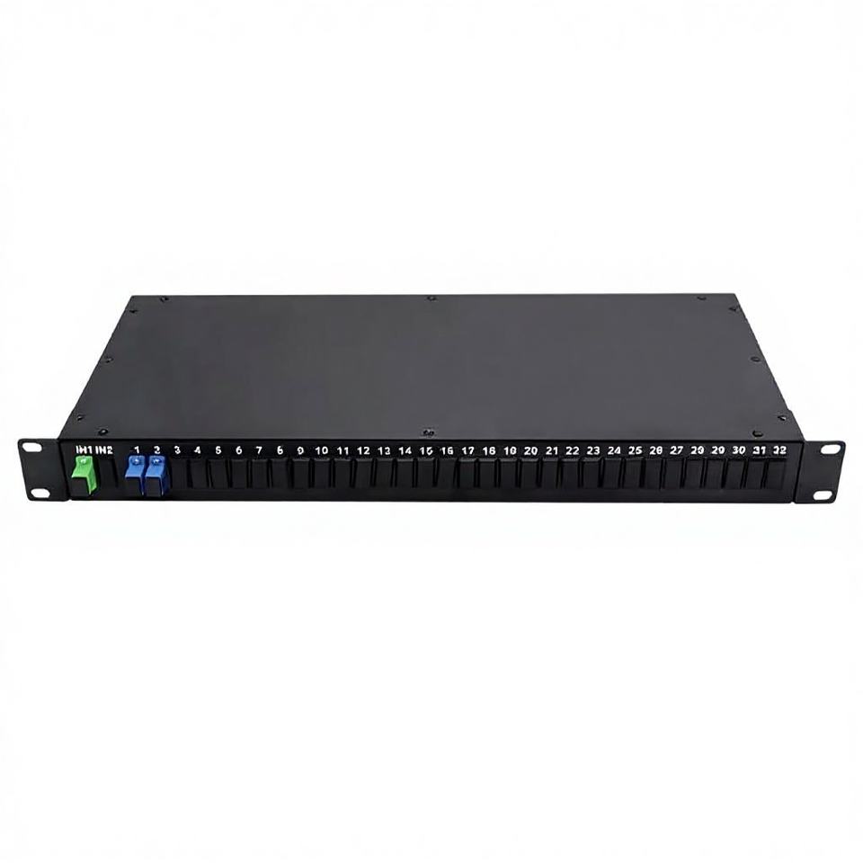 Rack-Mounted Fiber Optic Splitter 1-to-2/4/8/16/32/64 Splitting 1 2 SC ...