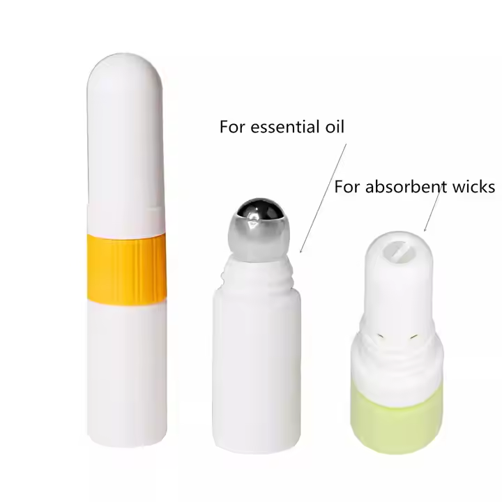 Two Way Roll on Nasal Inhaler with Essential Oils , Inhale and Roll on ...