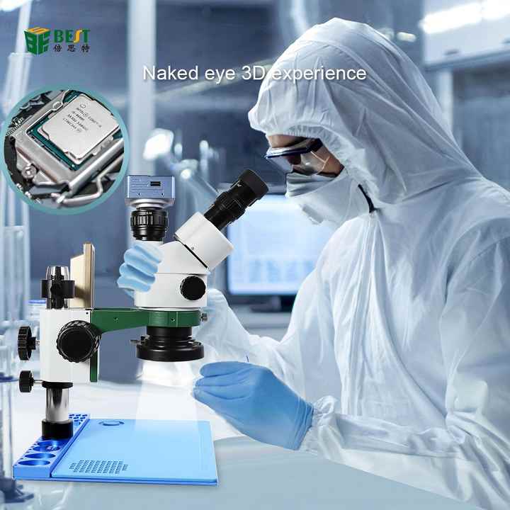 6X-55X Adjustable Continuous Zoom Trinocular Stereo Microscope 4K ...