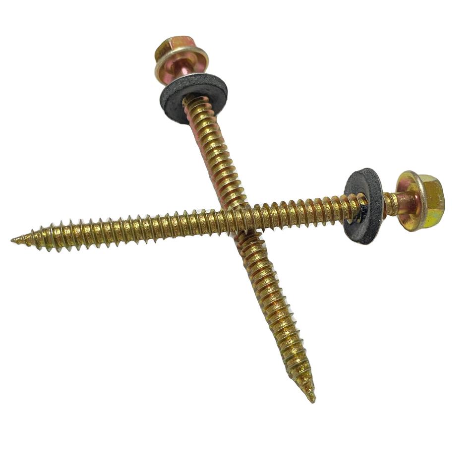 Color Zinc-plated Carbon Steel Hex Head Self Tapping Screws Standard ...