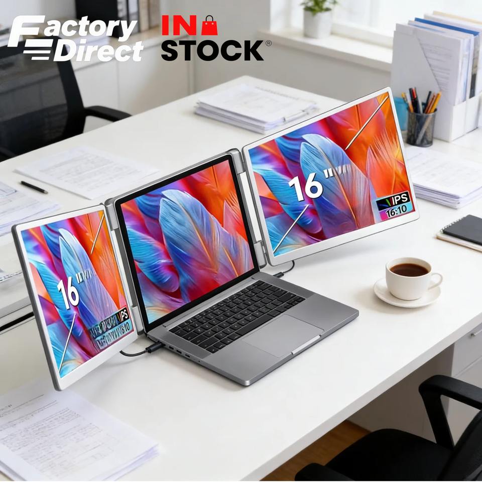 16inch Fopo Portable Monitors Dual Screen Laptop Aluminum Alloy Shell ...