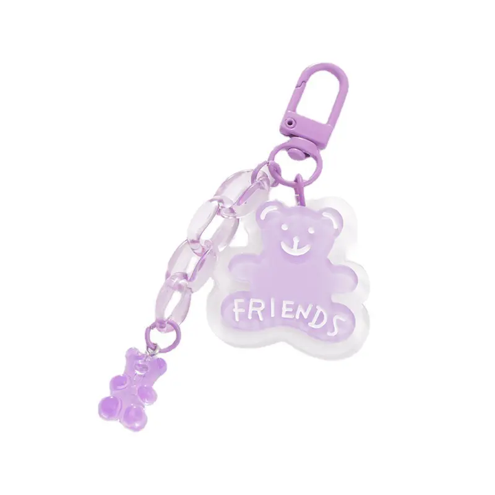 Cartoon Anime Plastic Keychains Colorful Cute Pendants & Gift Key Rings ...