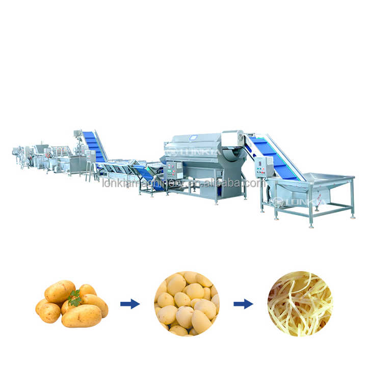 Efficient Potato Washing Cutting Blanching Processing Line to Produce ...